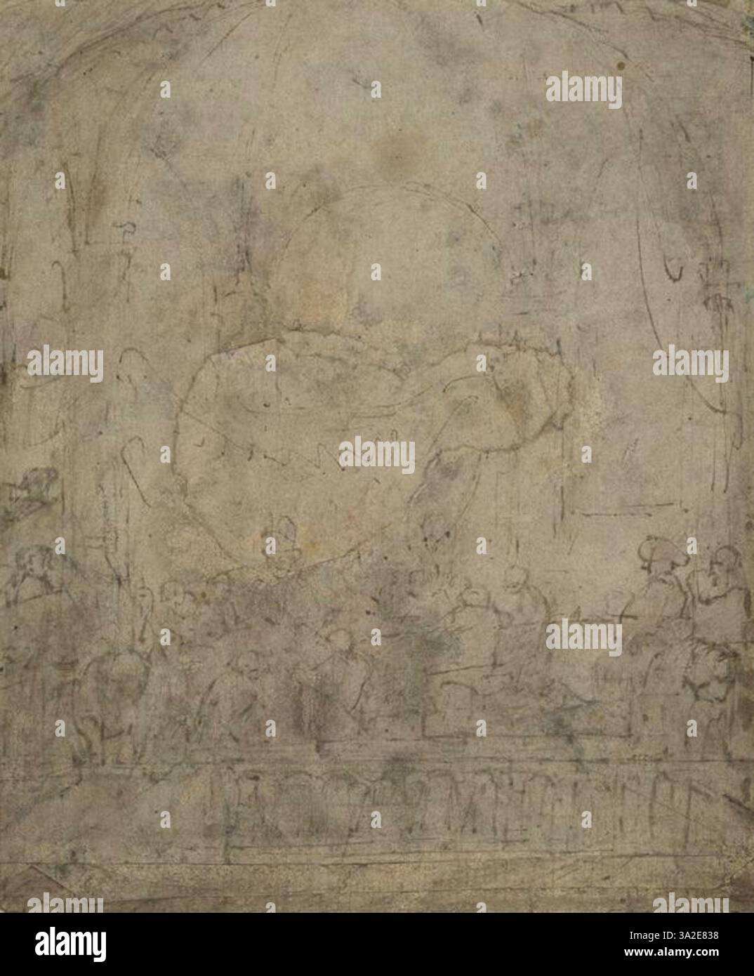 This study by Rembrandt is a preparatory drawing for his larger work ...