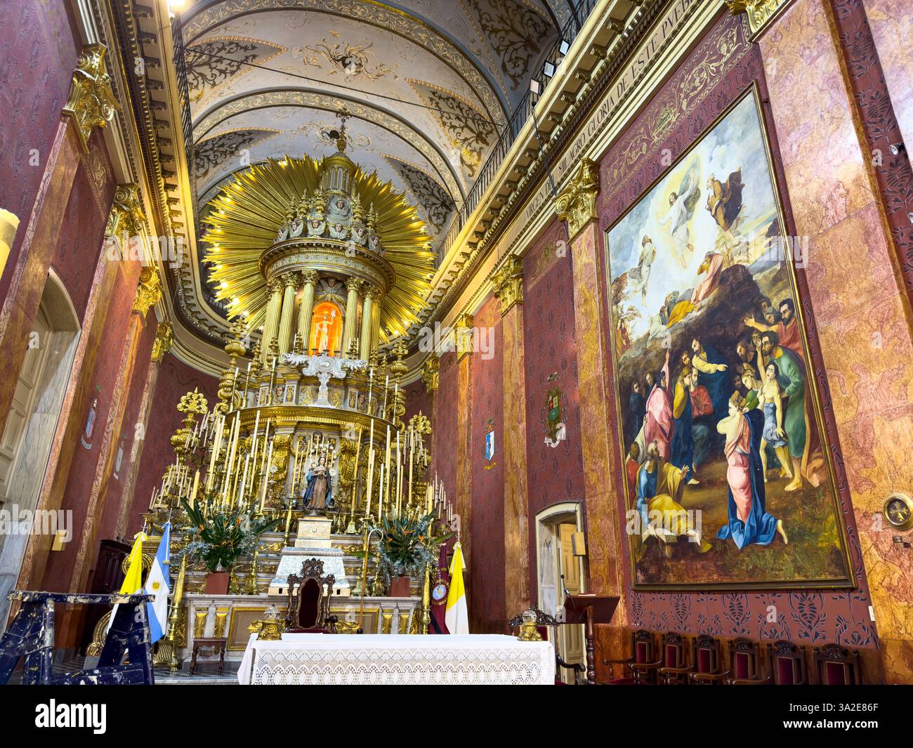 The main altar and altarpiece of the Cathedral of Salta in Salta ...