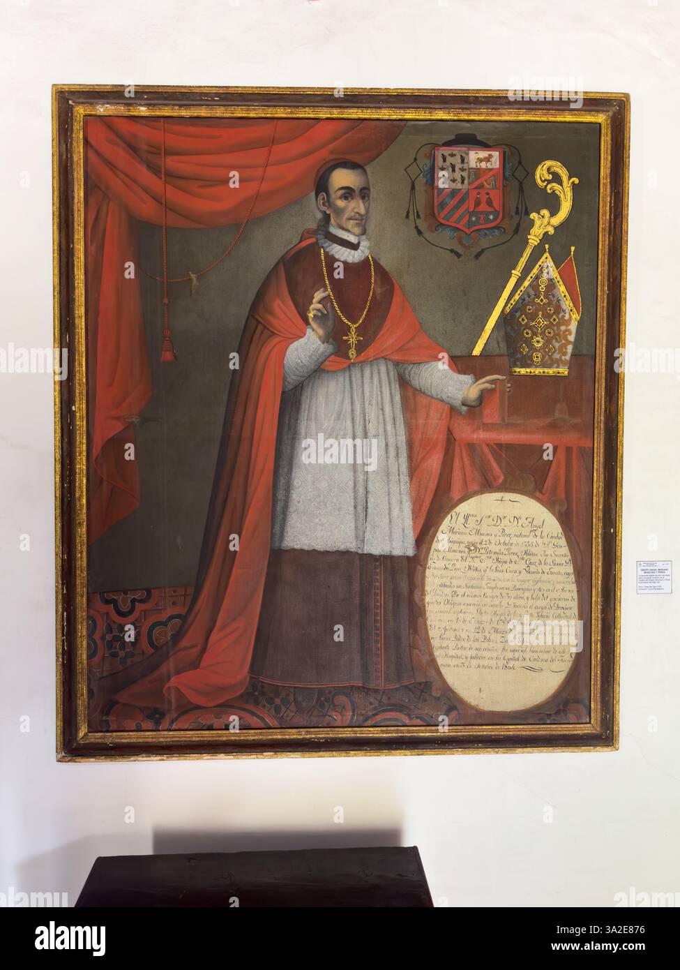 Late 18th Century painting of Bishop Angel Mariano Moscoso y Perez in ...
