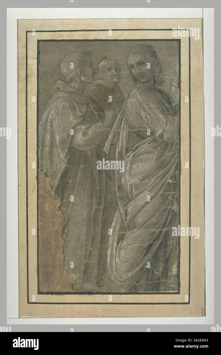 This copy after Raphael depicts F. Maria della Rovere and two figures ...