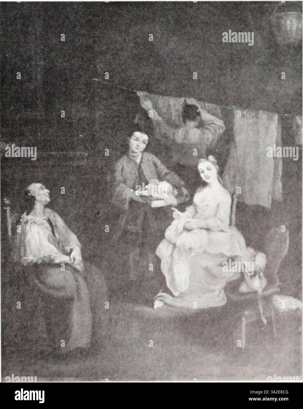 The Milliner by Pietro Longhi, created between 1765 and 1770, depicts a ...