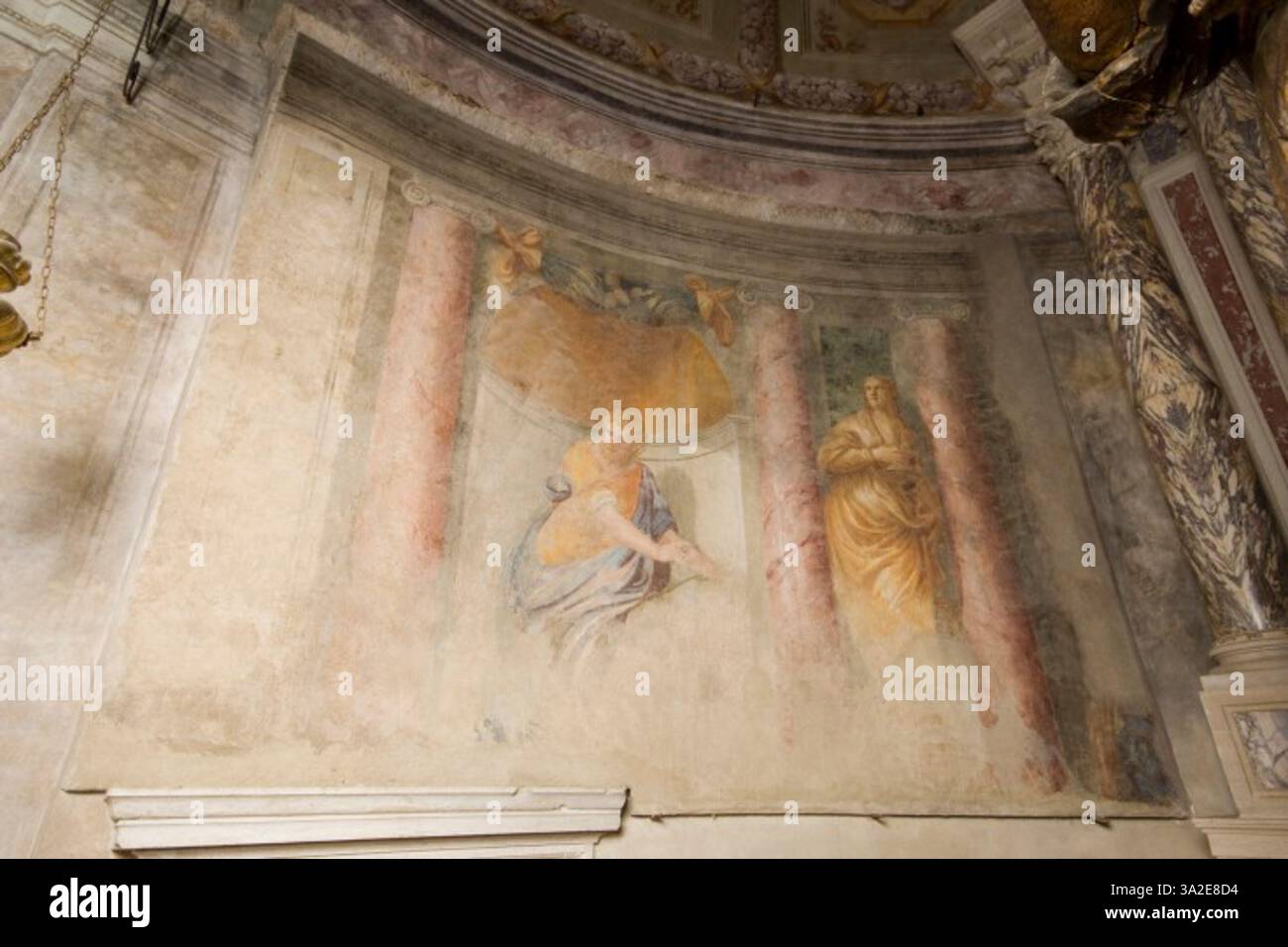Affresco sinistro dell'abside by Paolo Veronese depicts a fresco on the ...