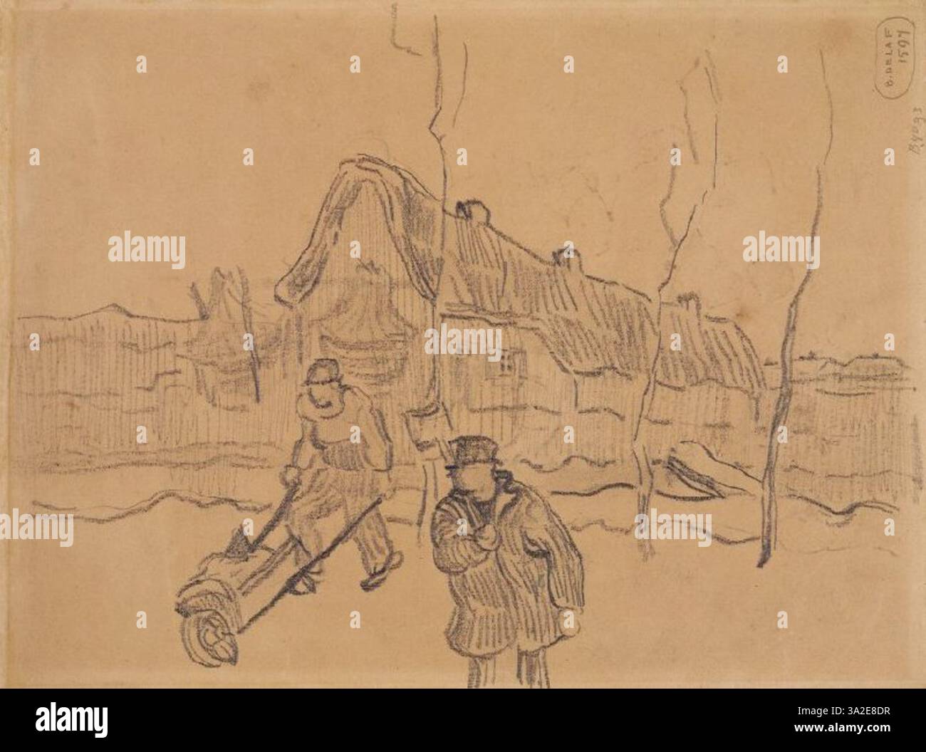 This Vincent van Gogh drawing focuses on the texture and movement of a ...