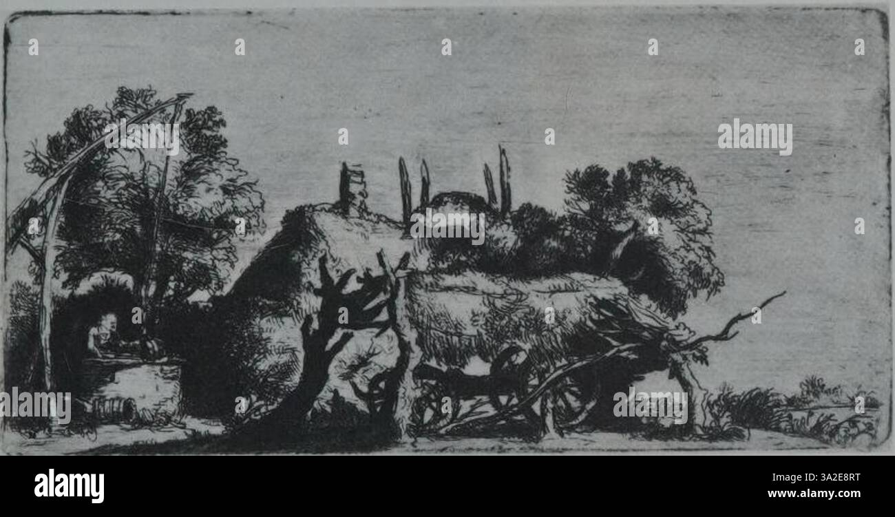 The etching 'White and Boon, B251' by Rembrandt features his renowned ...