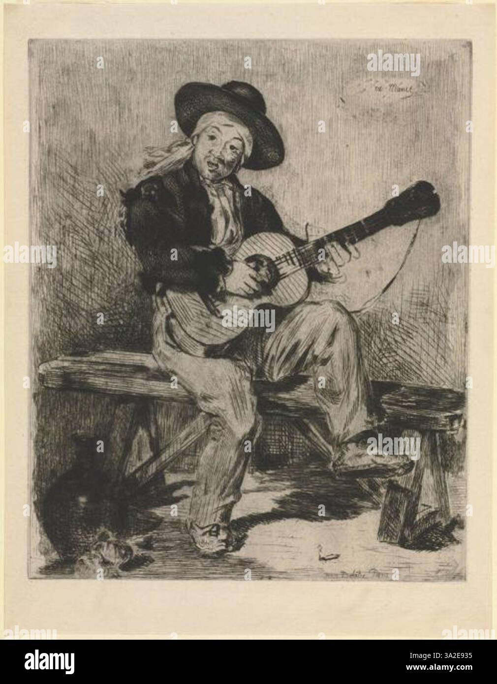 This painting depicts a Spanish singer, captured mid-performance. The ...