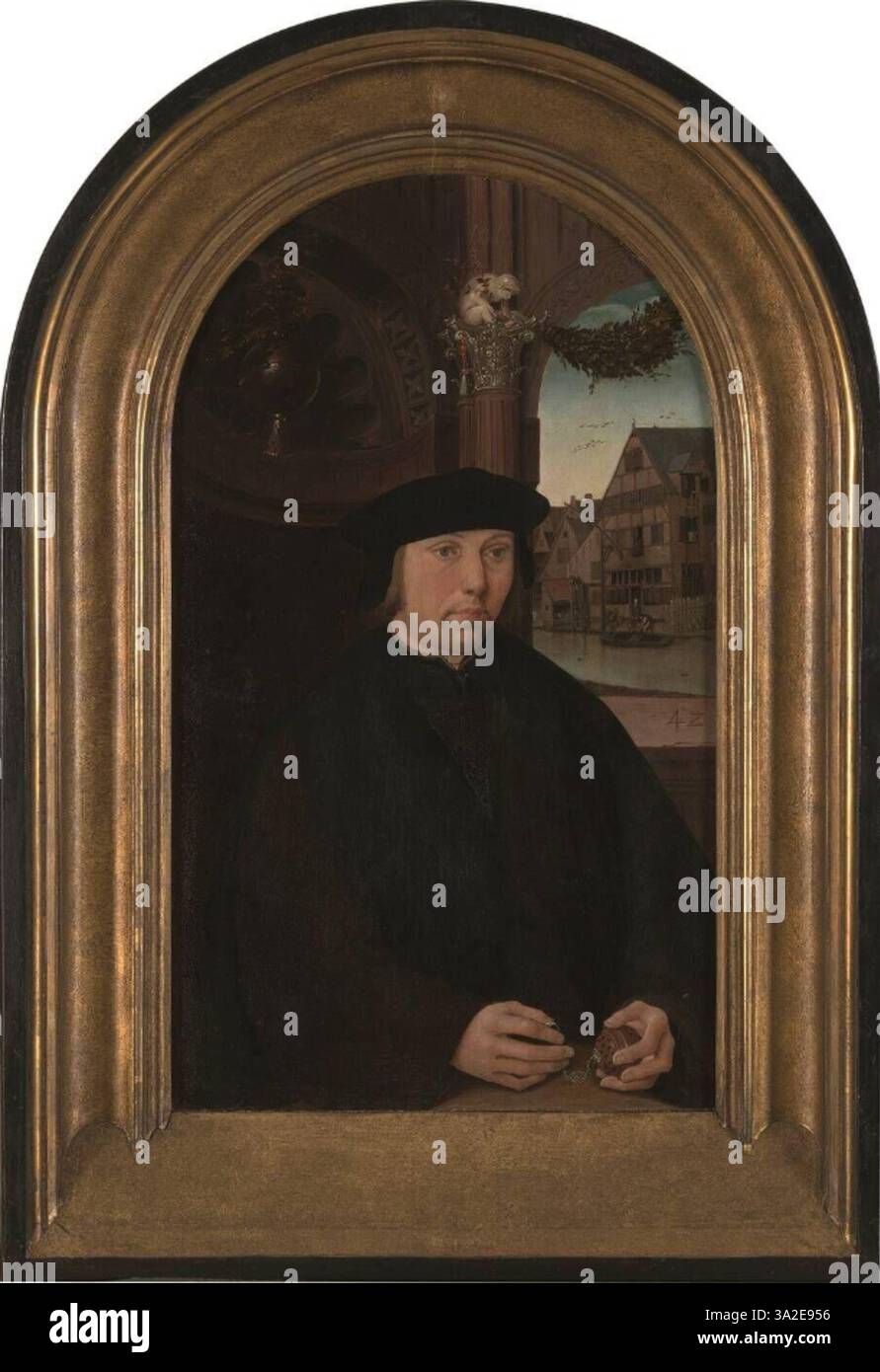 This 1518 portrait by Cornelis Engebrechtsz. represents Dirck Ottens Meerburg, showcasing his ...