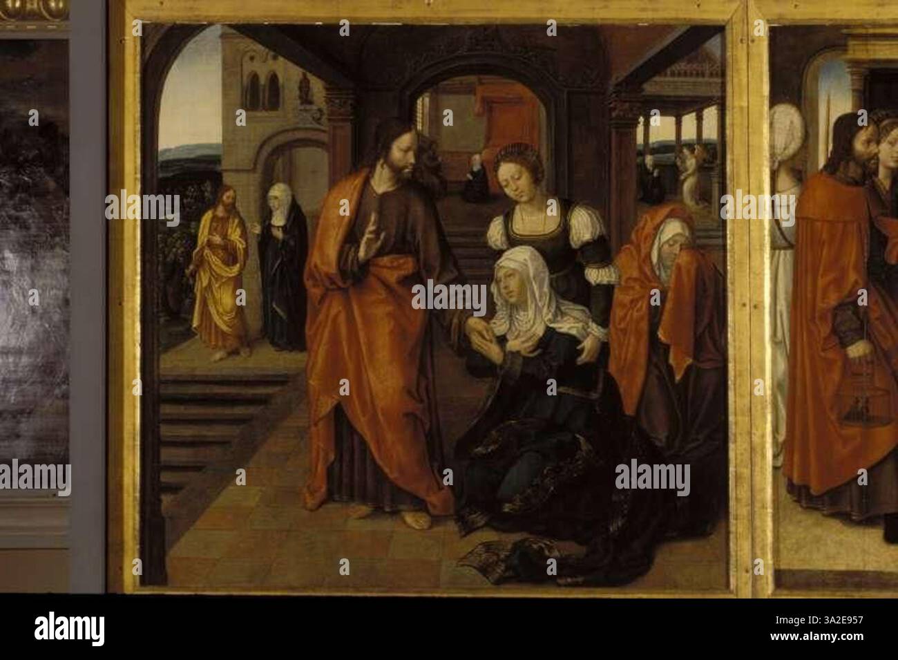 Jan van Coninxloo's circa 1525 painting portrays the poignant moment of Christ bidding farewell ...