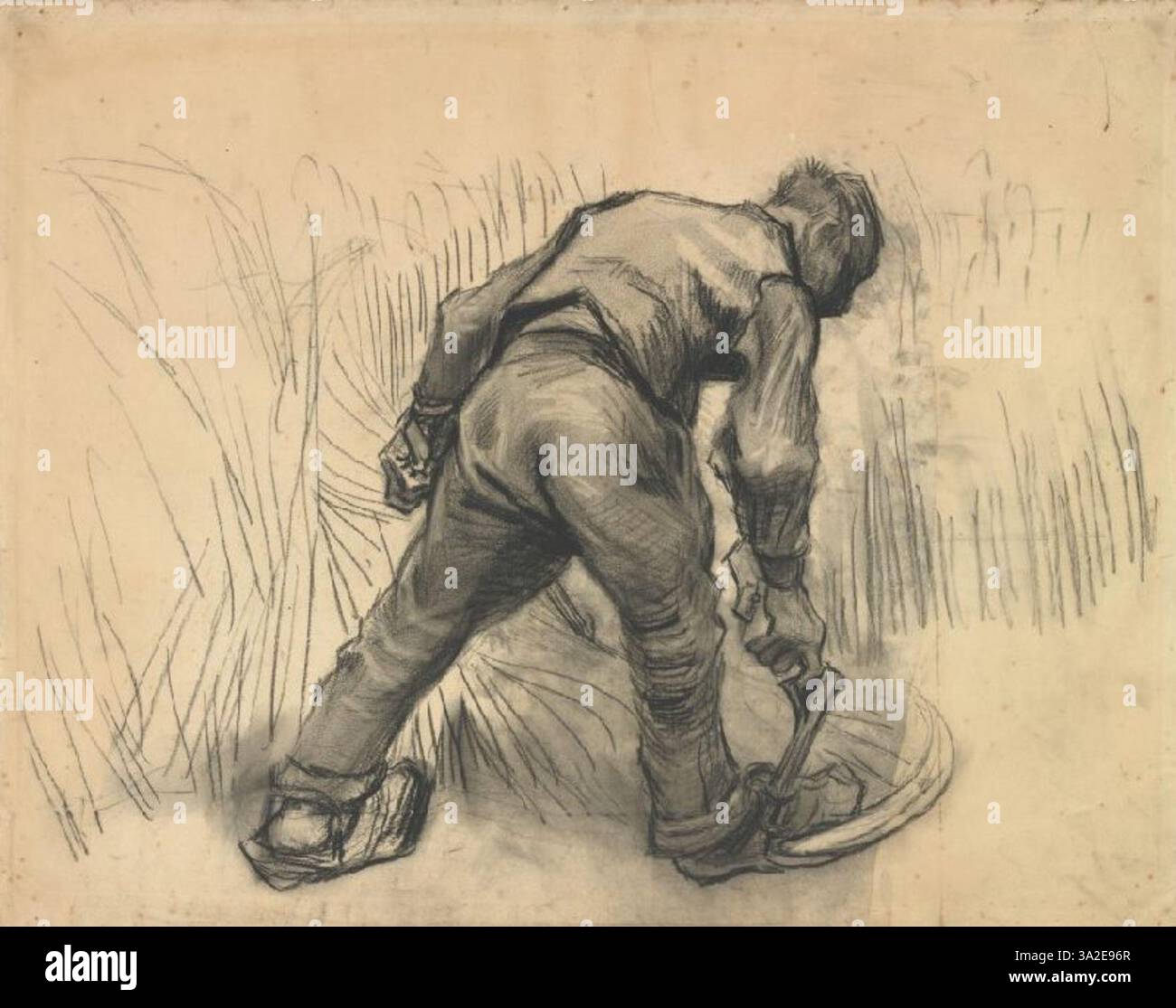 This painting by Vincent van Gogh captures a dynamic scene with ...