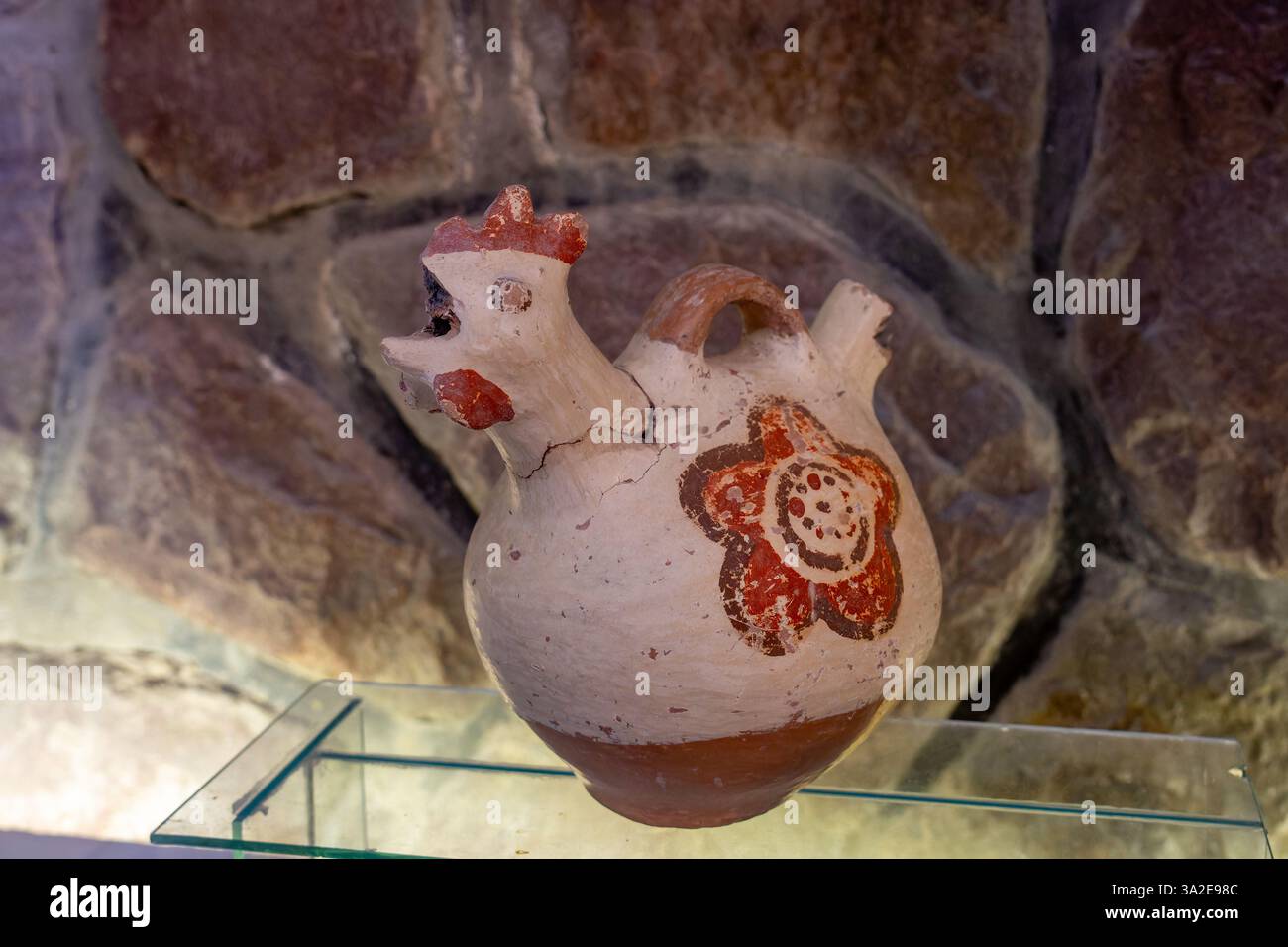 Chané indigenous Amerindian pottery in the shape of a chicken from the ...