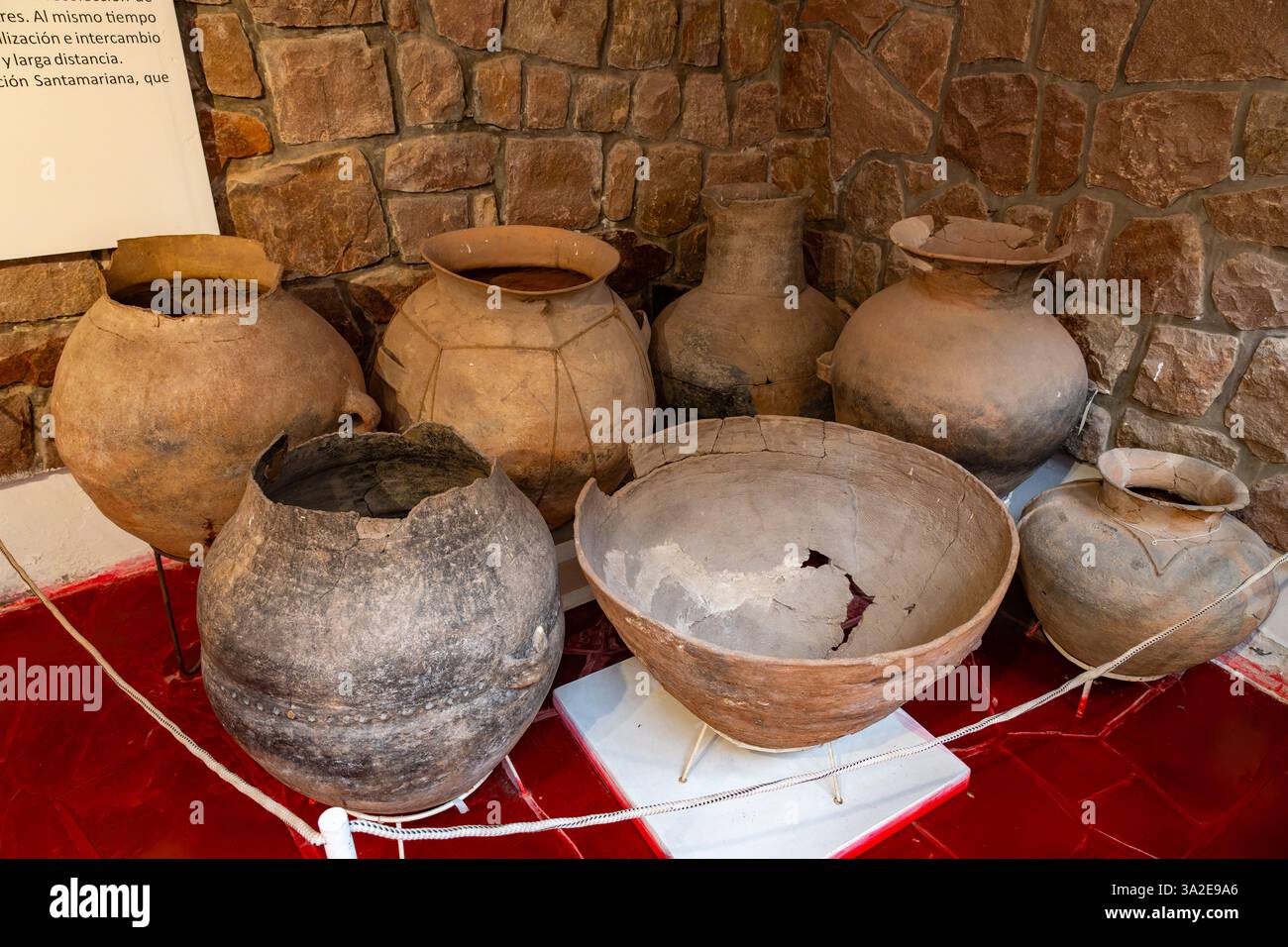 Large pre-Hispanic indigenous Amerindian ceramic pots in the Museum of ...