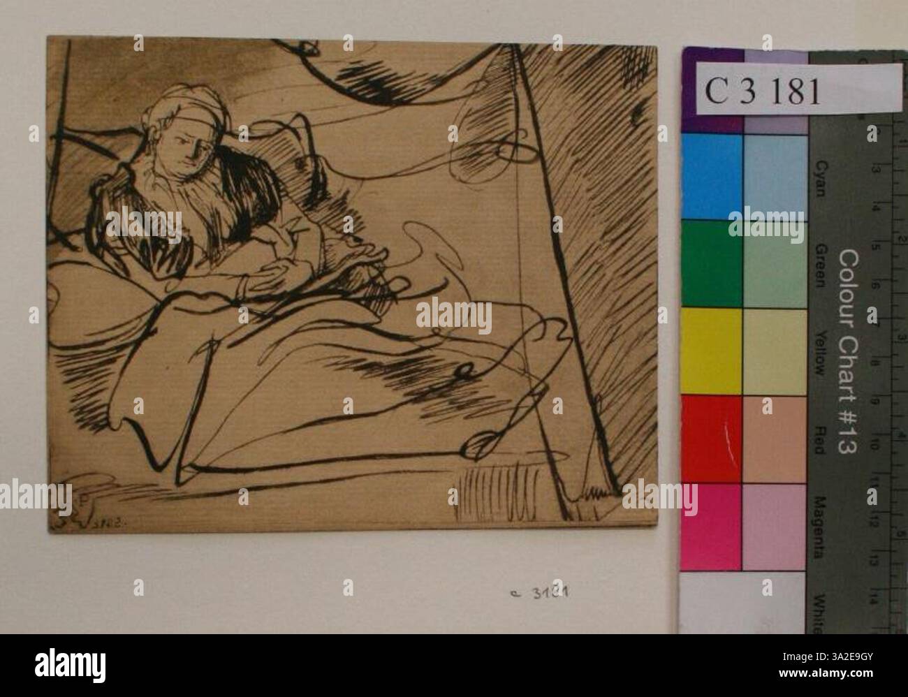 'Leící ena' depicts a reclining woman, capturing the natural form of ...