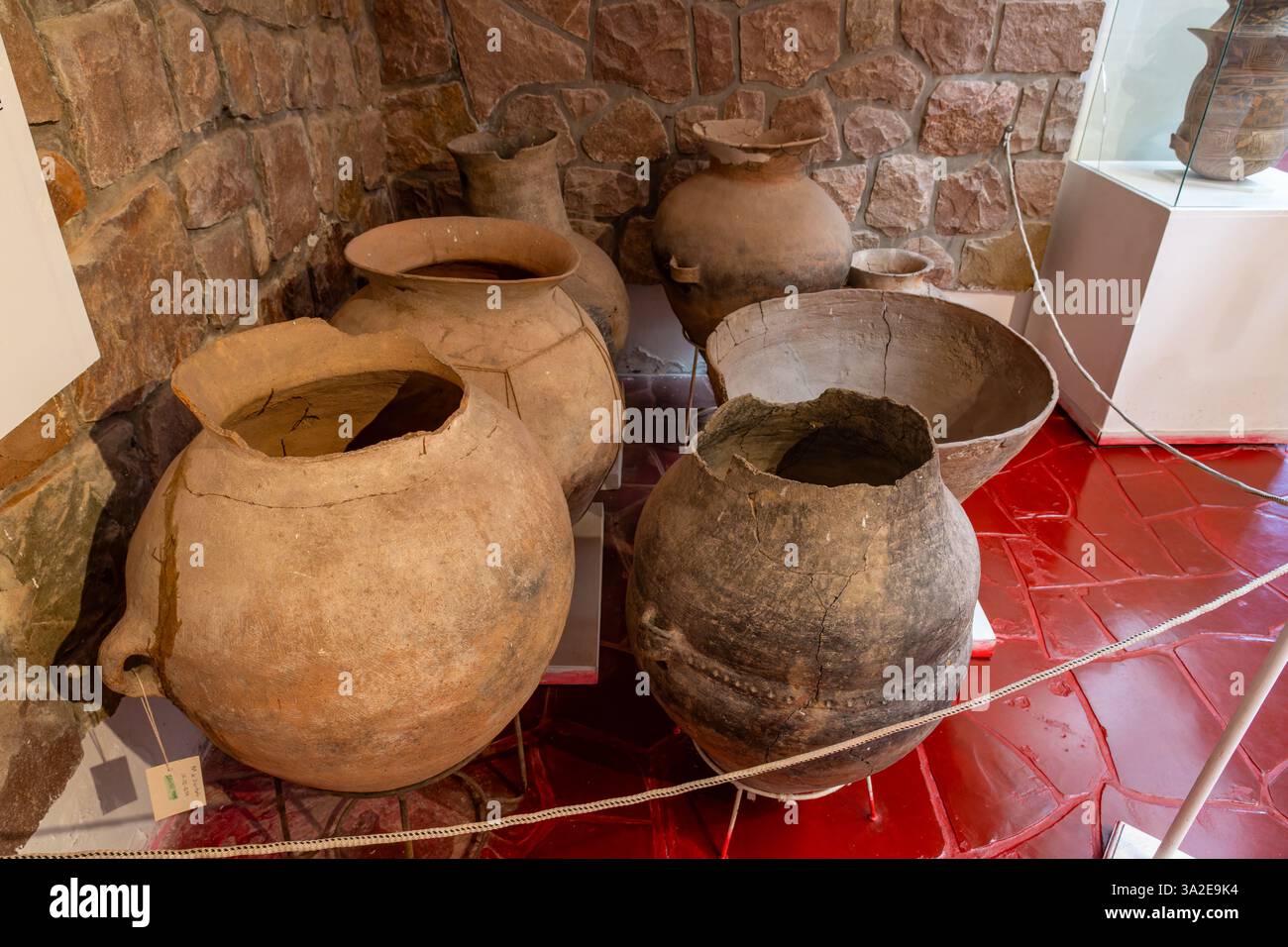 Large pre-Hispanic indigenous Amerindian ceramic pots in the Museum of ...