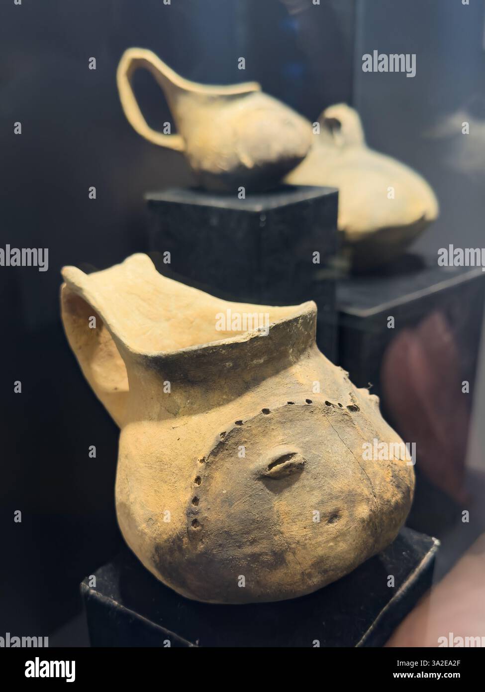 Ceramic candelaria or lamp in the Quilmes Interpretation Center museum ...