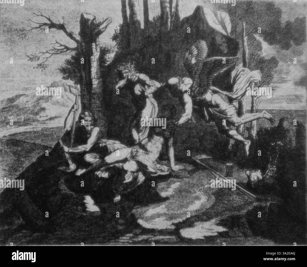 A work by Nicolas Poussin, showcasing classical themes and historical ...