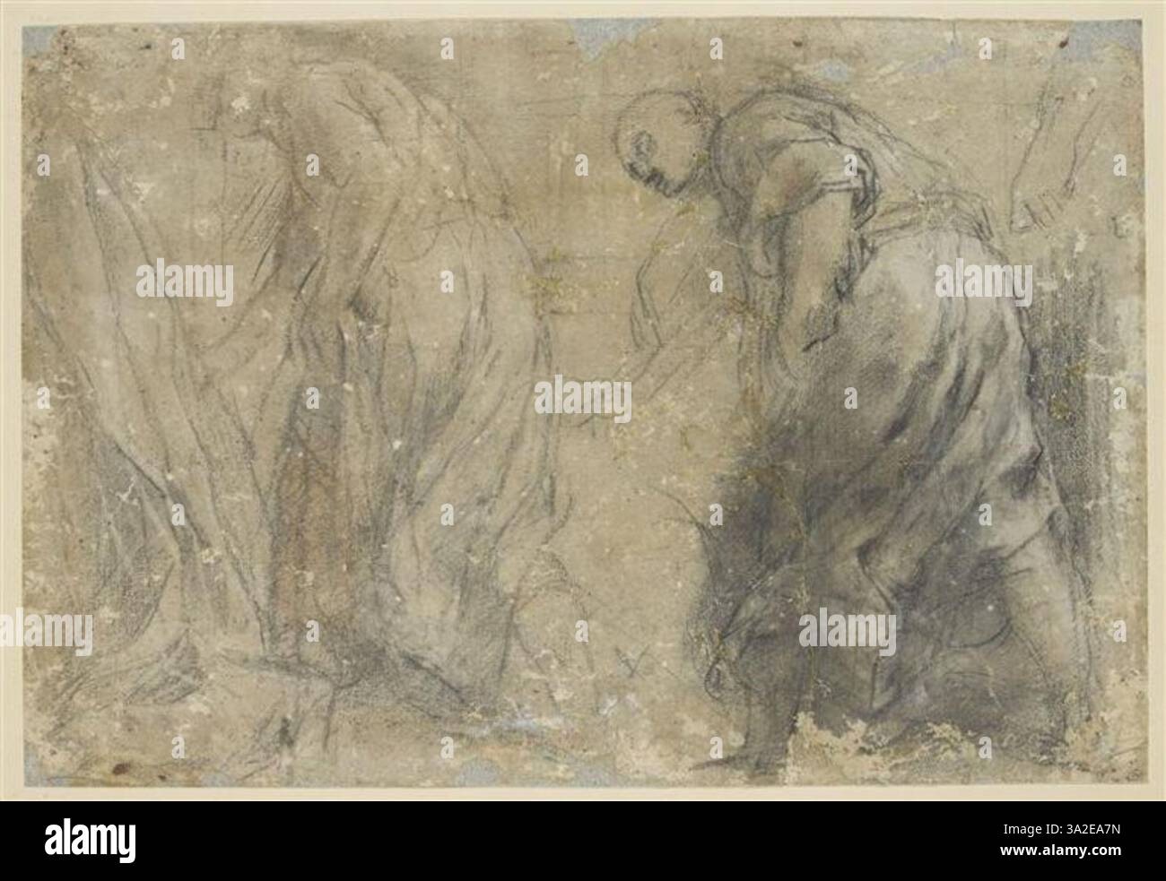 This study by Barocci shows two male figures leaning forward to the ...
