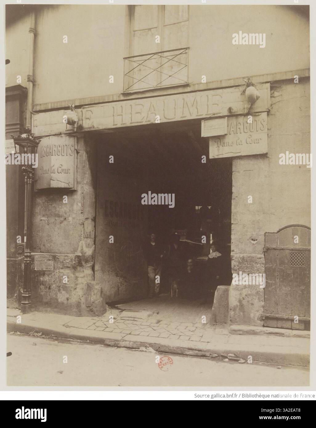 Eugène Atget’s photograph captures the former Hôtel du Heaume, located ...