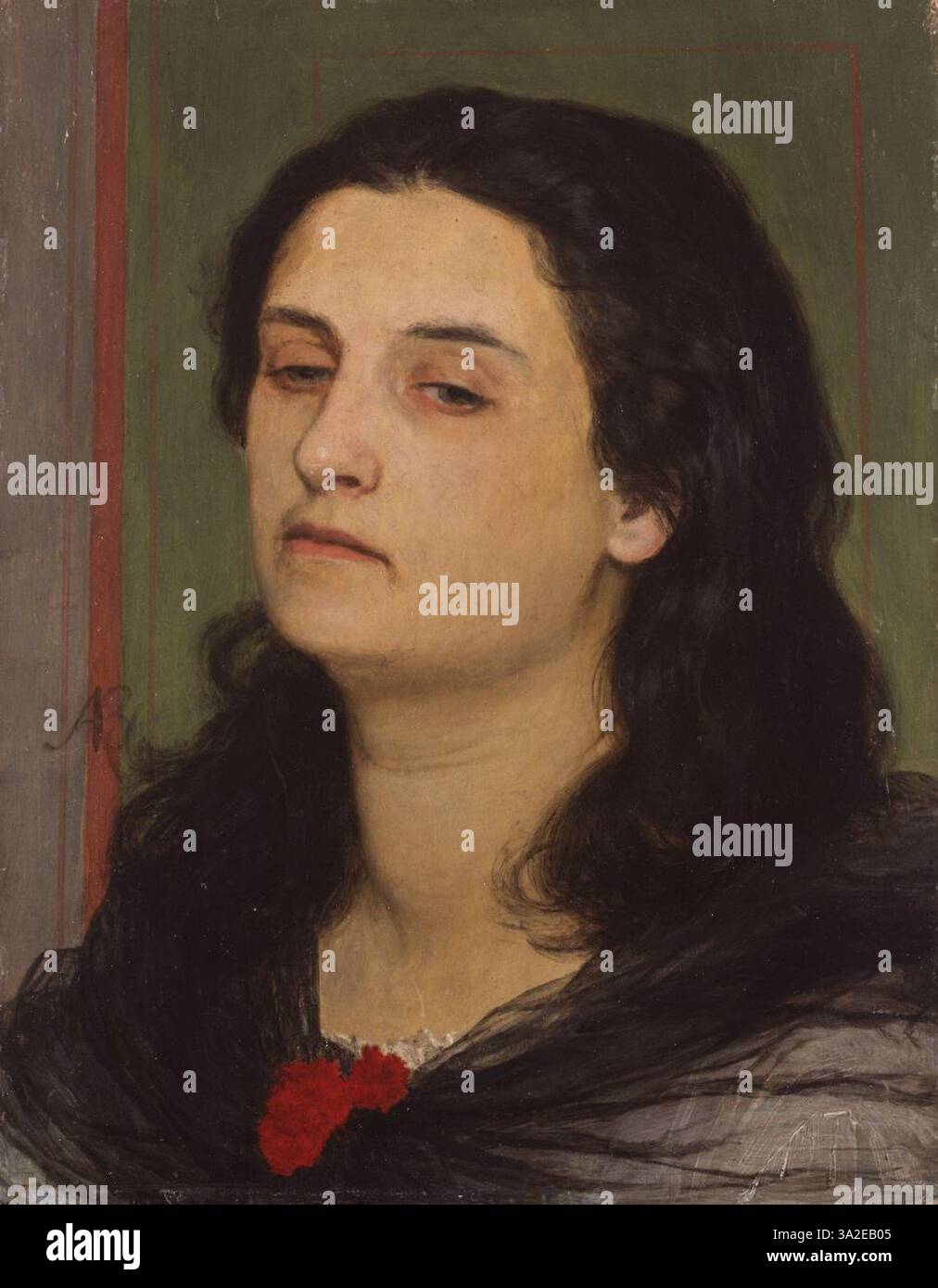 This portrait depicts the artist's wife, showcasing her in a calm and ...