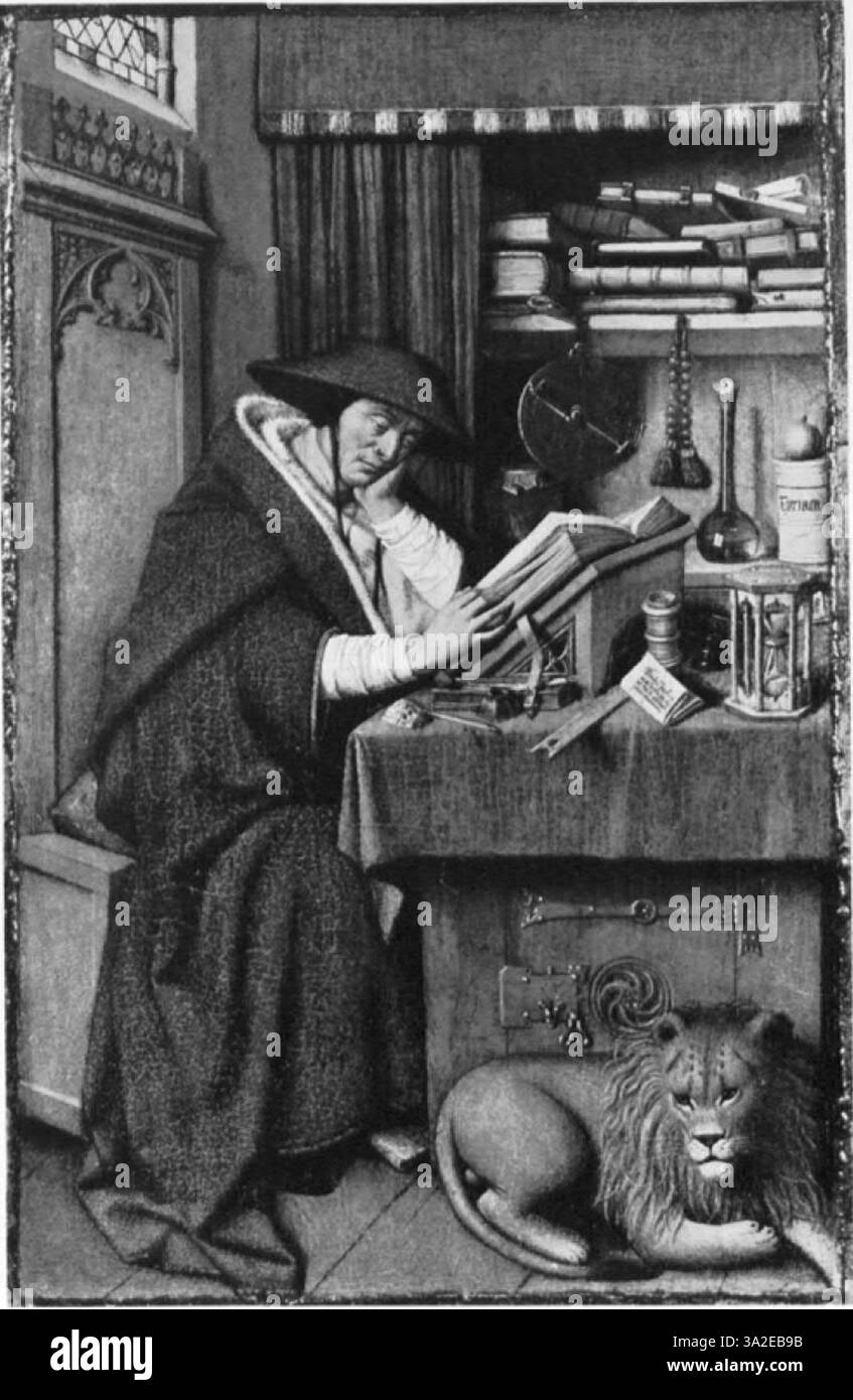 This artwork by the van Eycks and Petrus Christus features a religious ...