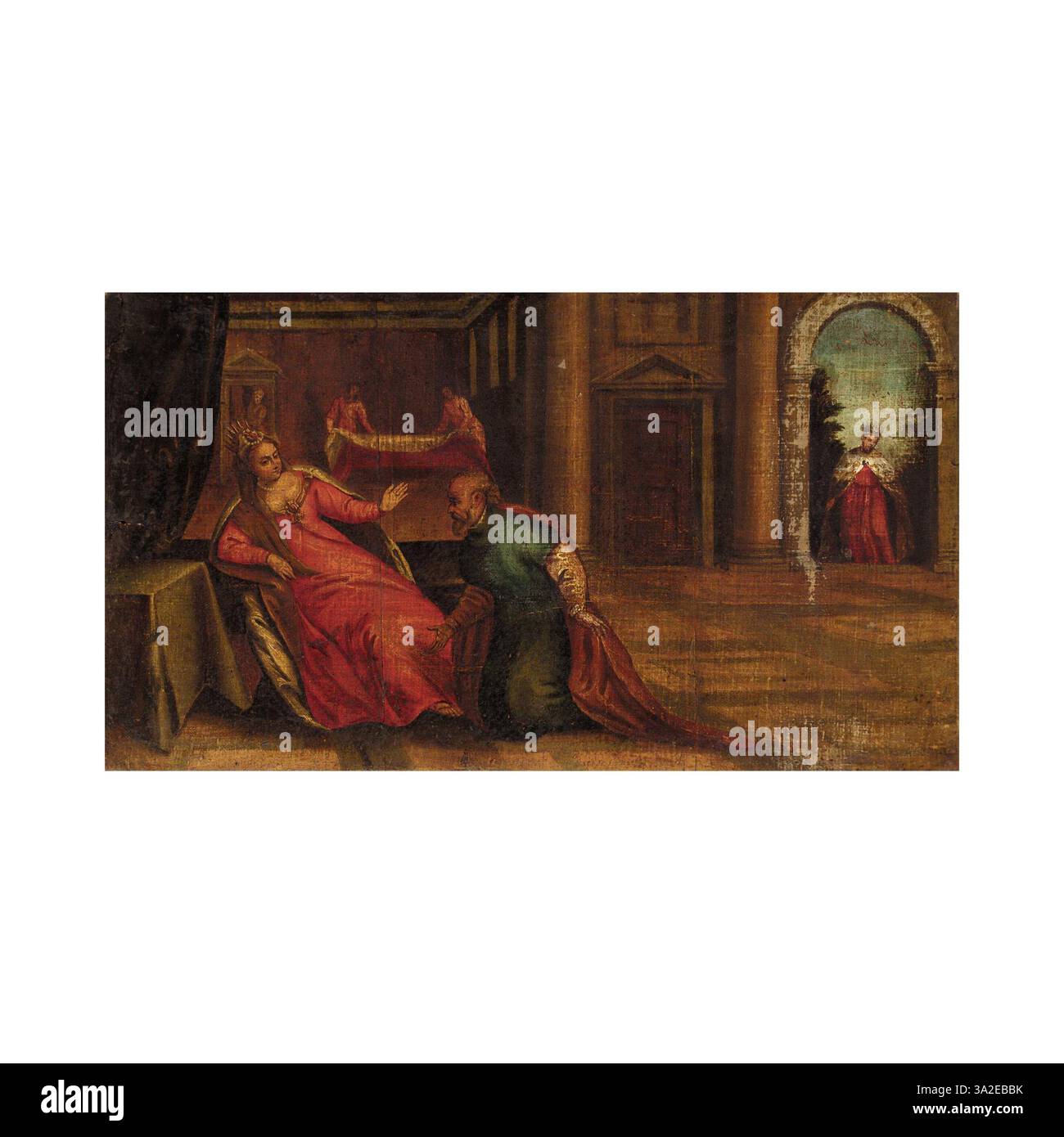 This painting by Veronese depicts the biblical scene of Esther ...