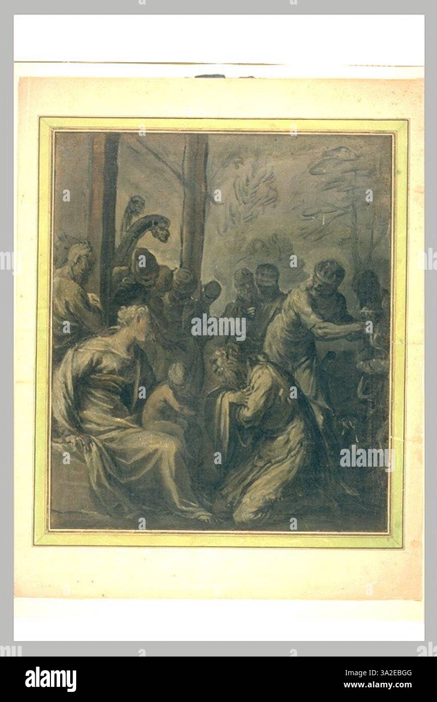 This reproduction of Veronese’s 'Adoration of the Magi' depicts the ...