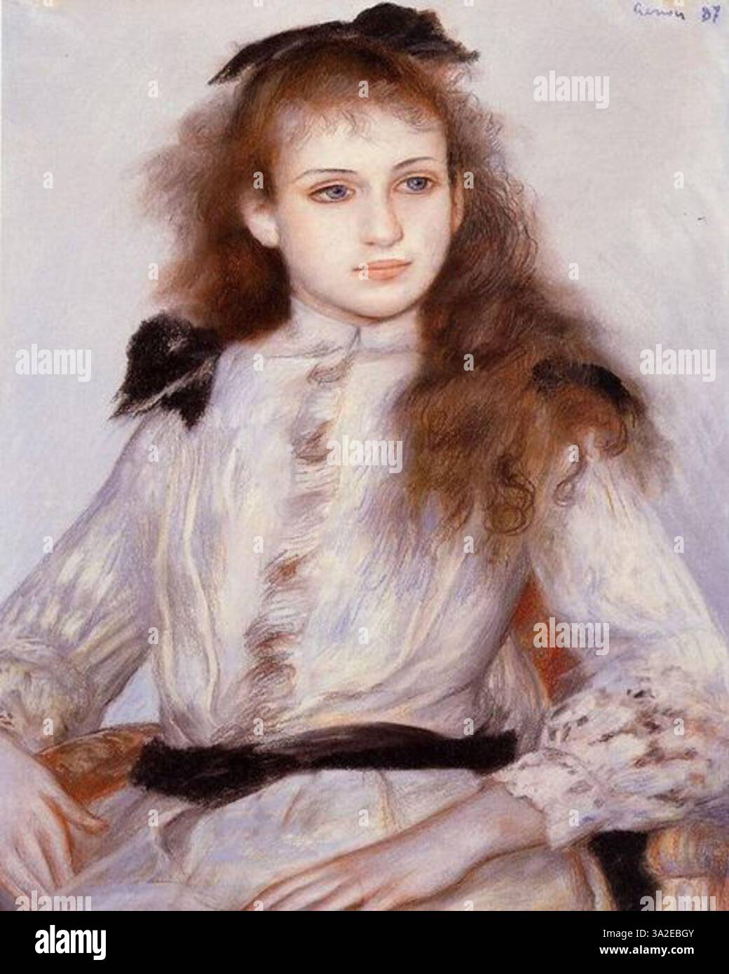 Renoir’s portrait of Madeleine Adam captures her sitting elegantly in a ...