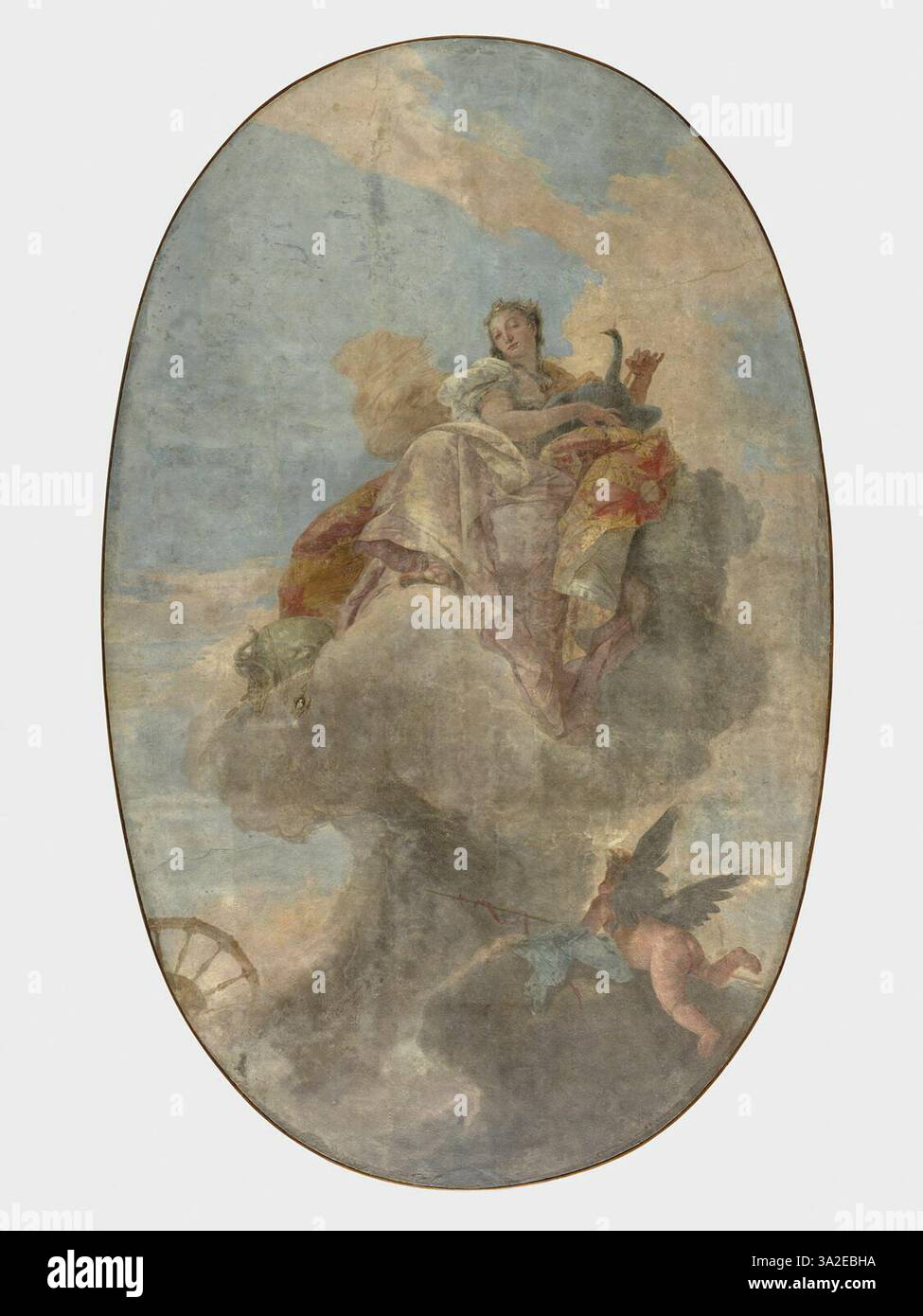 This work shows Juno, the Roman goddess, surrounded by clouds. Tiepolo ...
