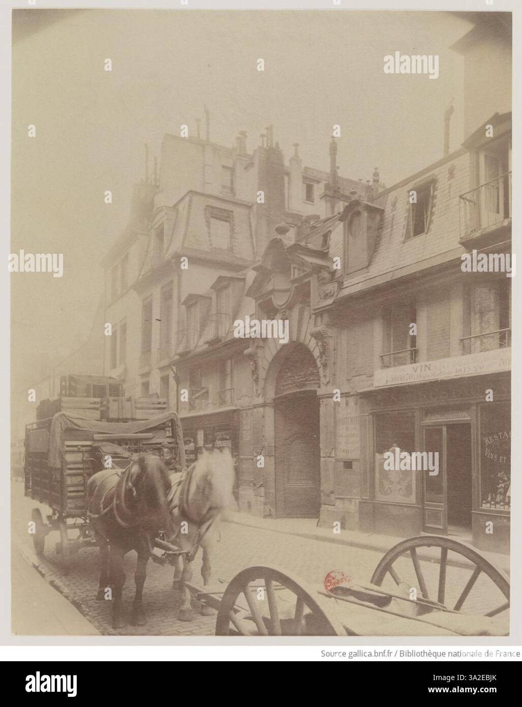 This photograph by Eugène Atget from April 1898 depicts the Hôtel ...