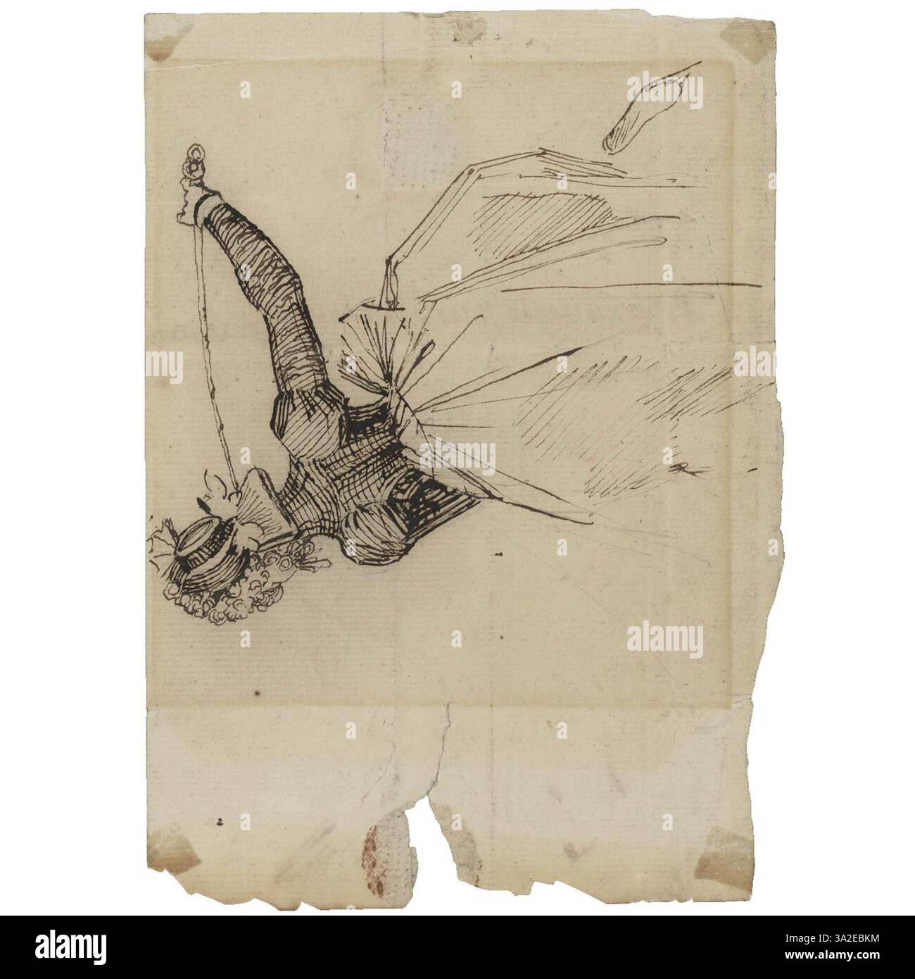 This artwork by Fuseli shows his wife, Mrs. Fuseli, from behind ...