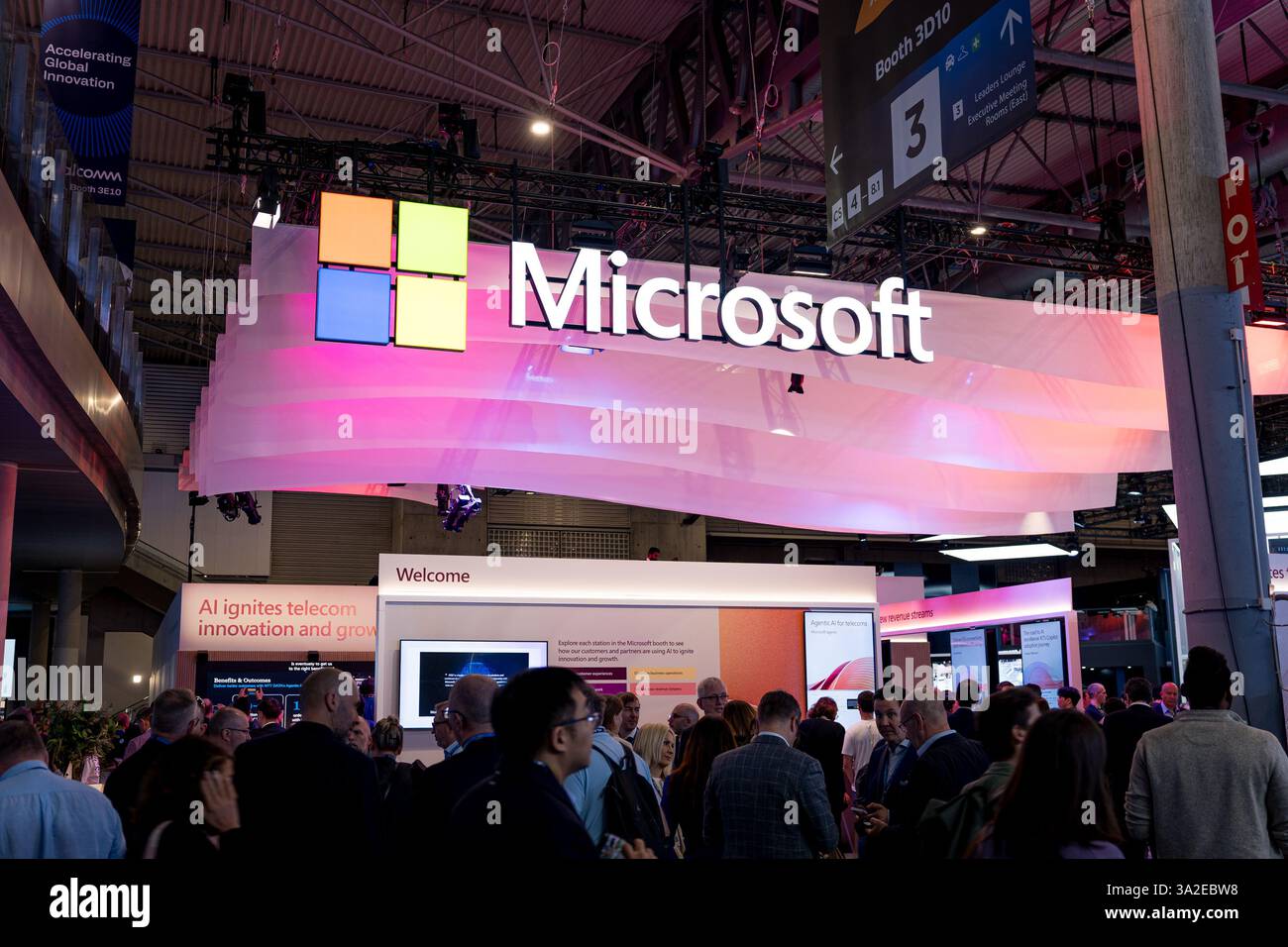 Barcelona, Spain - 4 March 2025: The Microsoft logo is seen at the ...