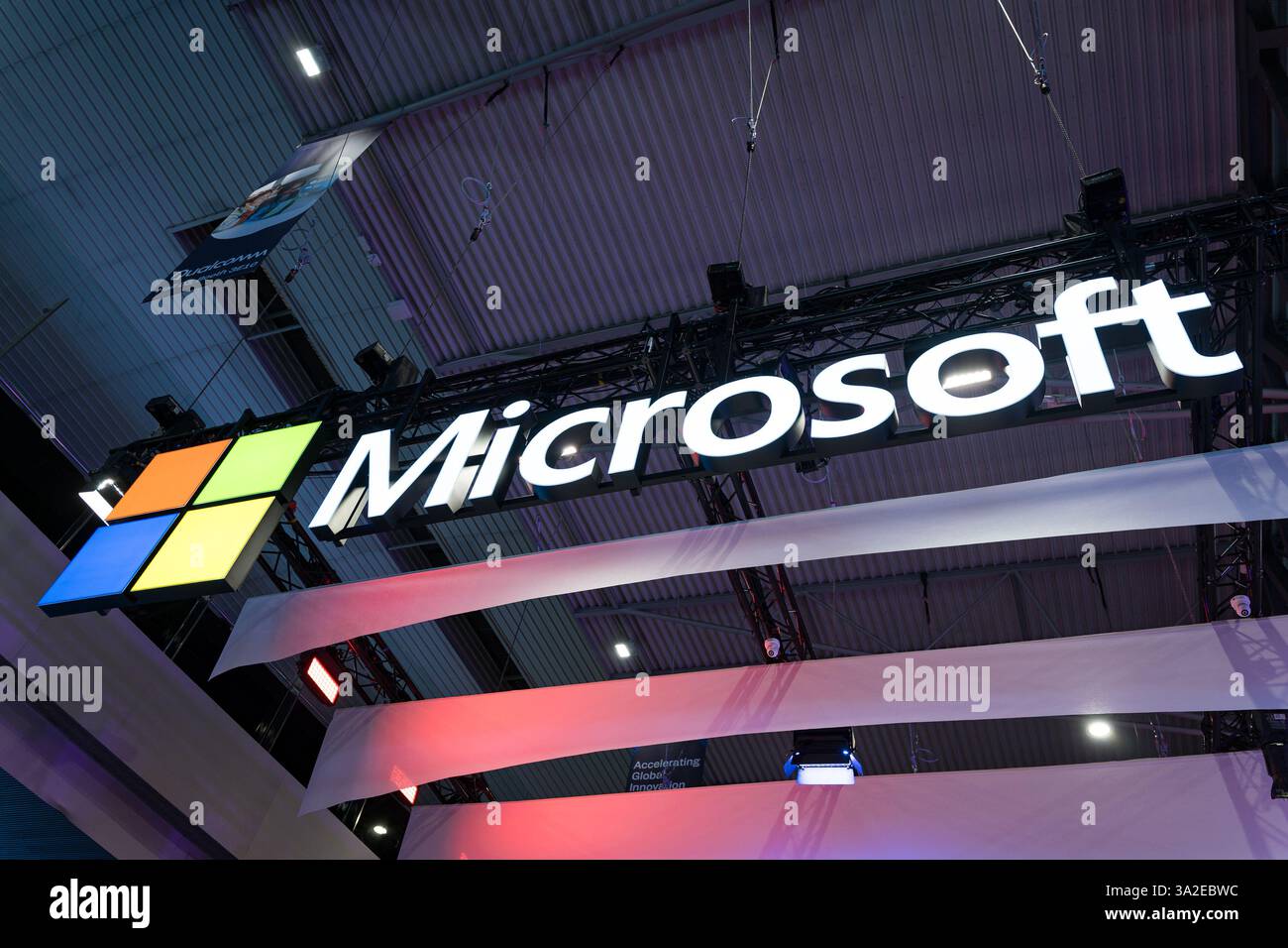 Barcelona, Spain - 4 March 2025: The Microsoft logo is seen at the ...