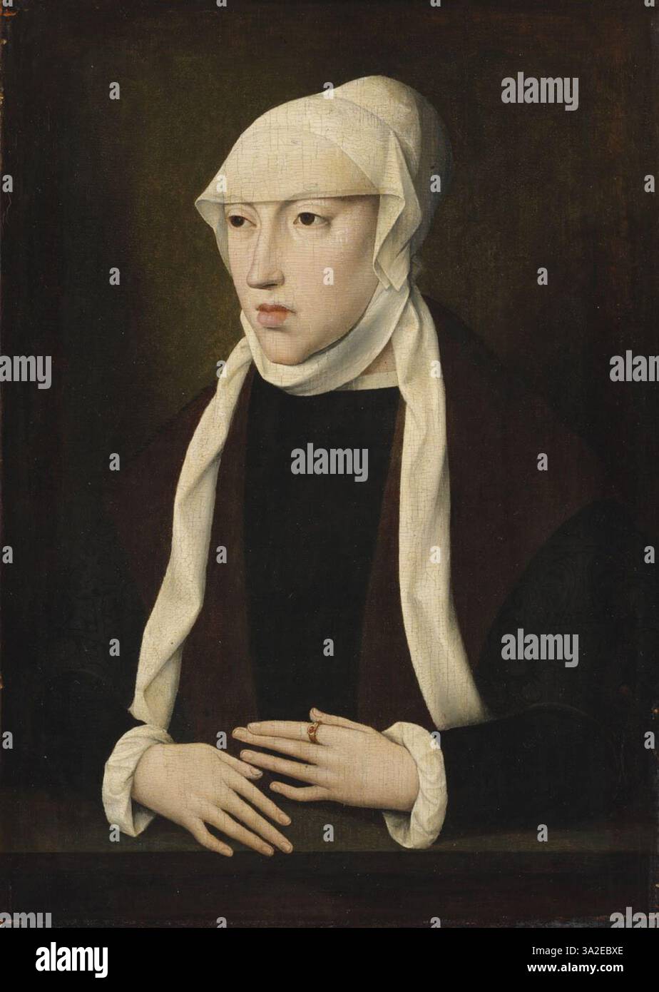 This 1531 portrait by the Master of the Legend of the Magdalene depicts Mary of Austria, Queen ...