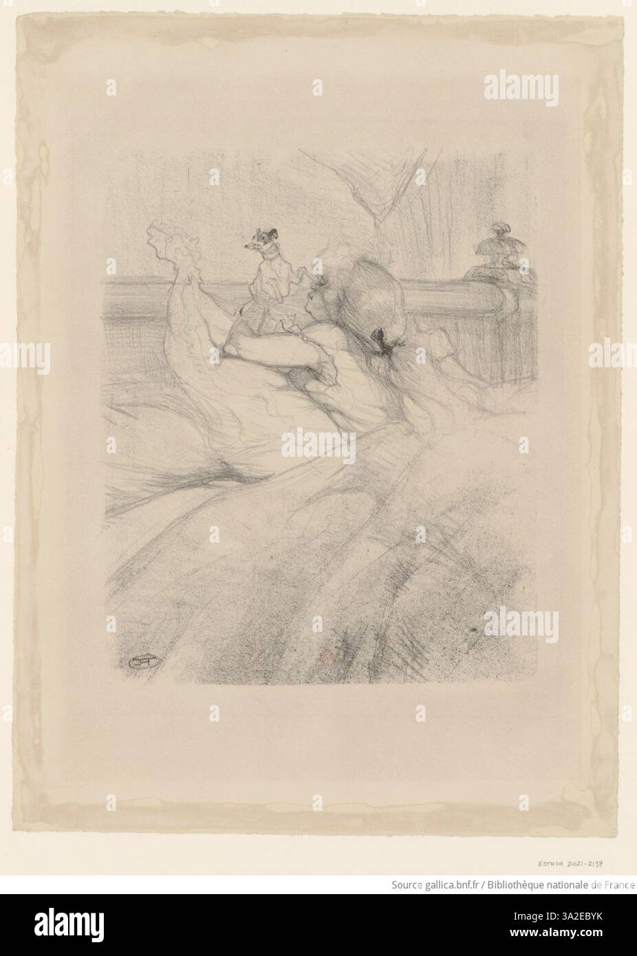 'Au lit' presents an intimate and relaxed portrayal of a reclining ...