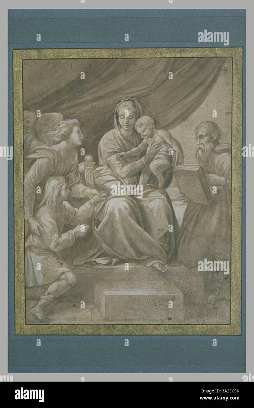 This copy of Raphael’s 'Madonna of the Fish' shows the Virgin Mary ...