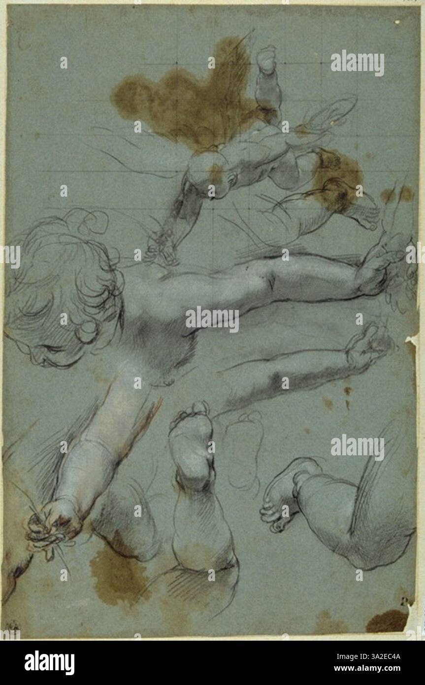 Federico Barocci’s work includes a study of a floating angel, with ...