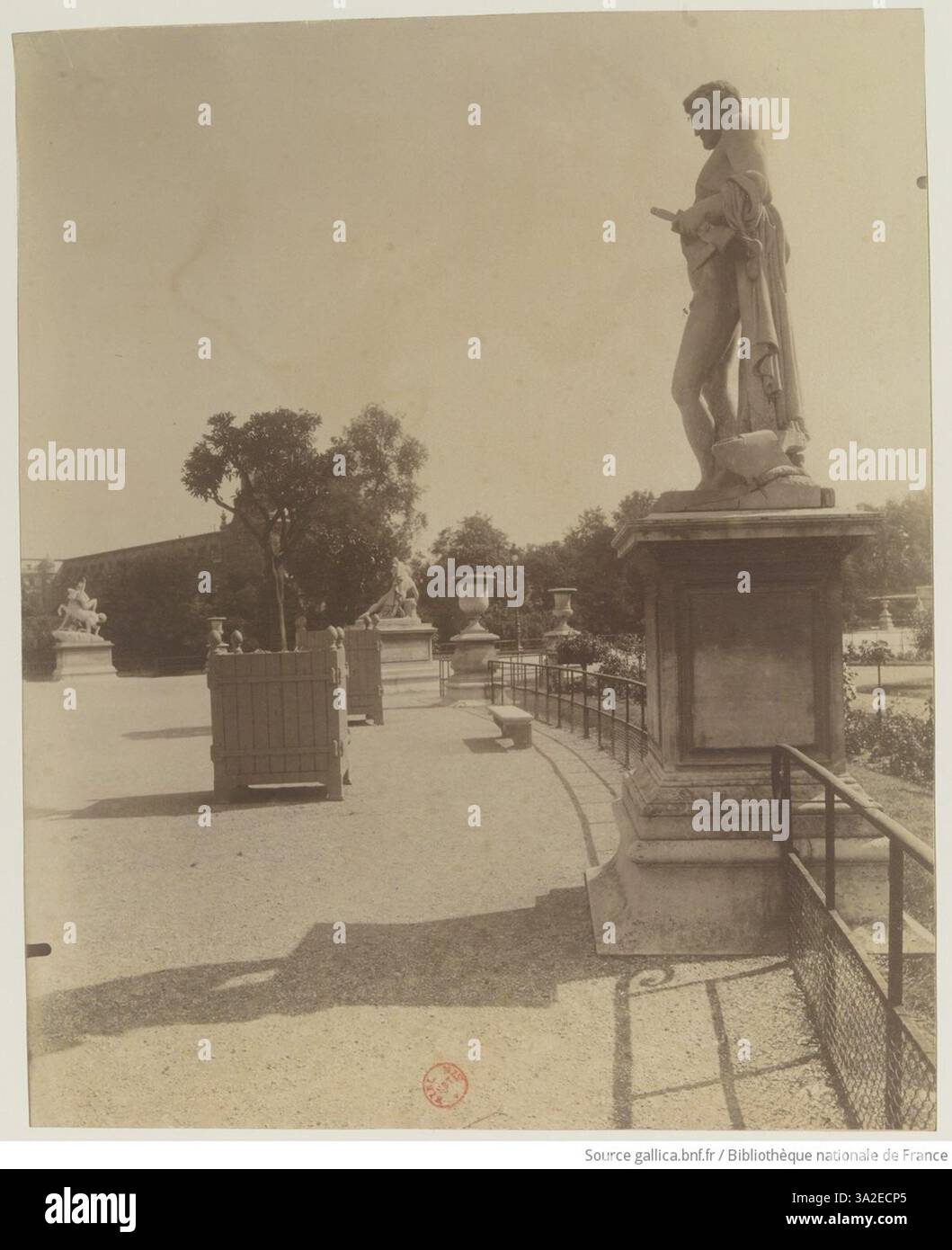 In this image, Eugène Atget captures the 'Cincinnatus' statue by ...