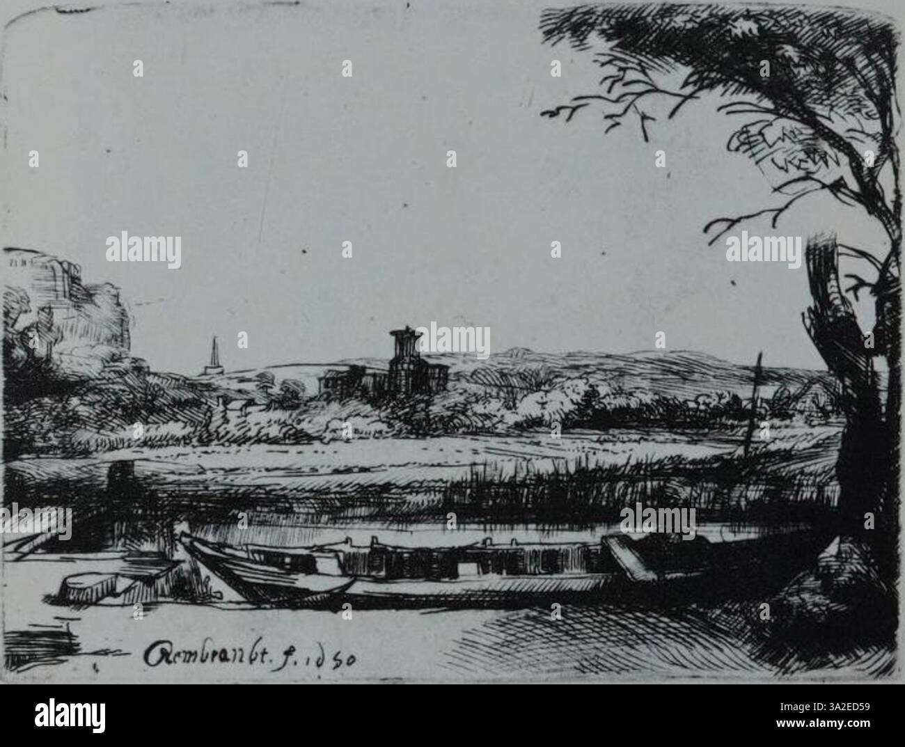 Rembrandt’s etching 'White and Boon, B236-II' demonstrates his ...