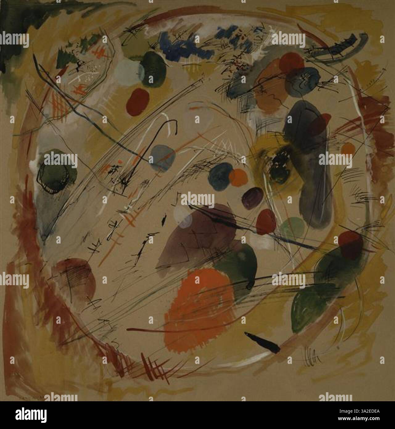 'Im Kreis' ('In the Circle') by Kandinsky explores circular forms and ...