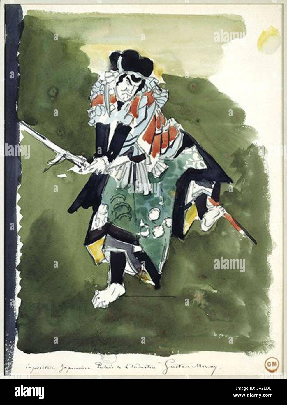 'Acteur japonais de kabuki' by Gustave Moreau features a Kabuki actor ...