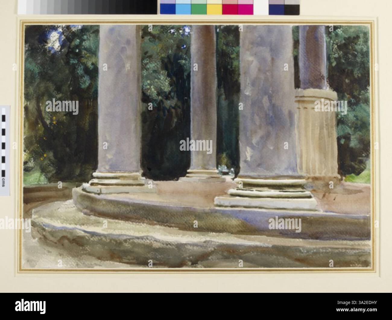 'Villa Borghese, Temple of Diana' by John Singer Sargent, painted circa ...