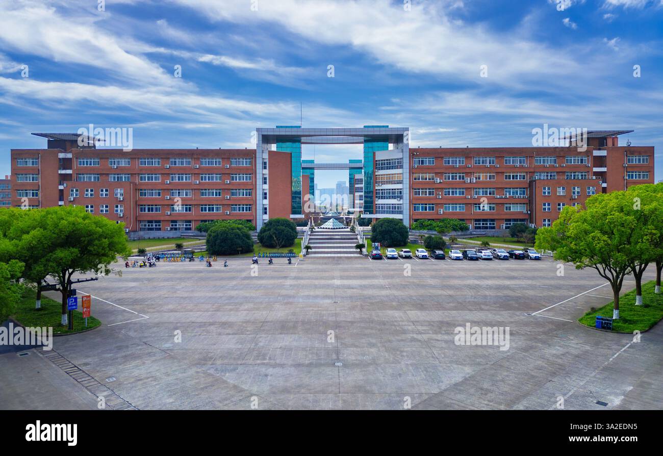Aerial view of Ningbo University, Zhejiang Province, China Stock Photo ...