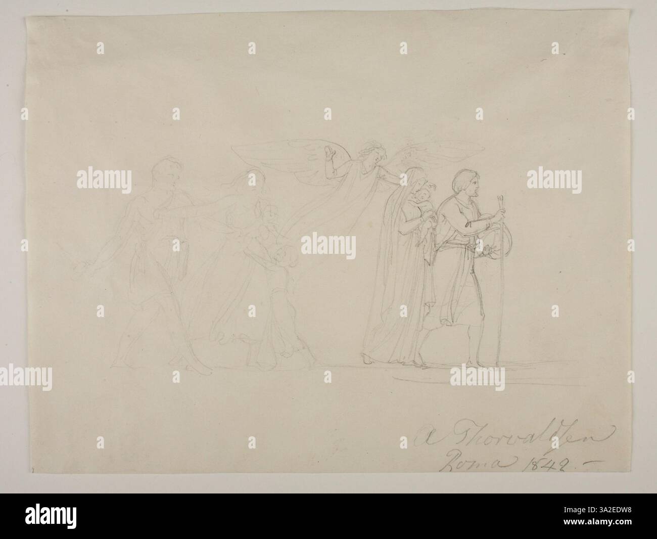 A neoclassical marble sculpture by Bertel Thorvaldsen, emphasizing ...