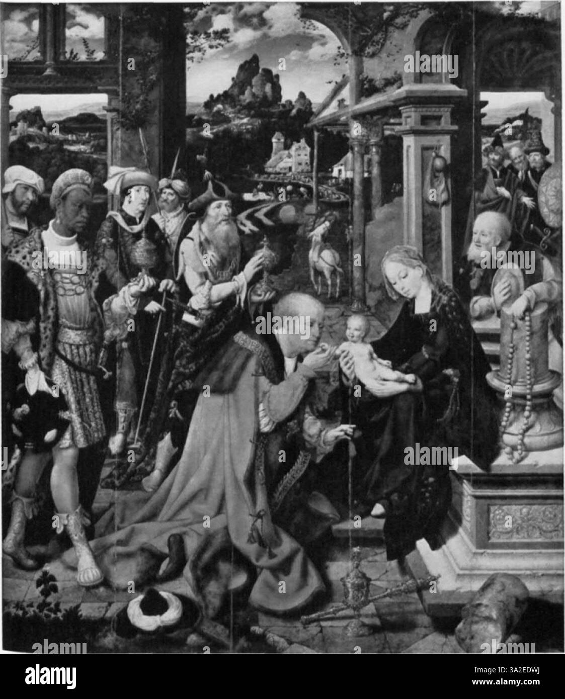 The work showcases religious themes portrayed with intricate detail and ...