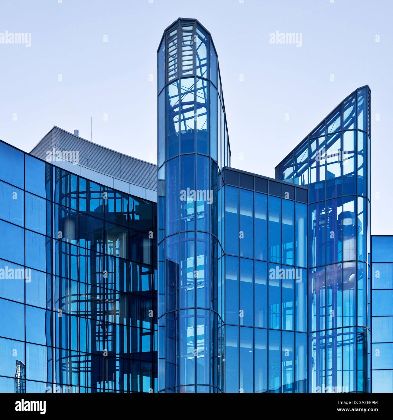 Modern, mirrored glass architecture of an office building in ...