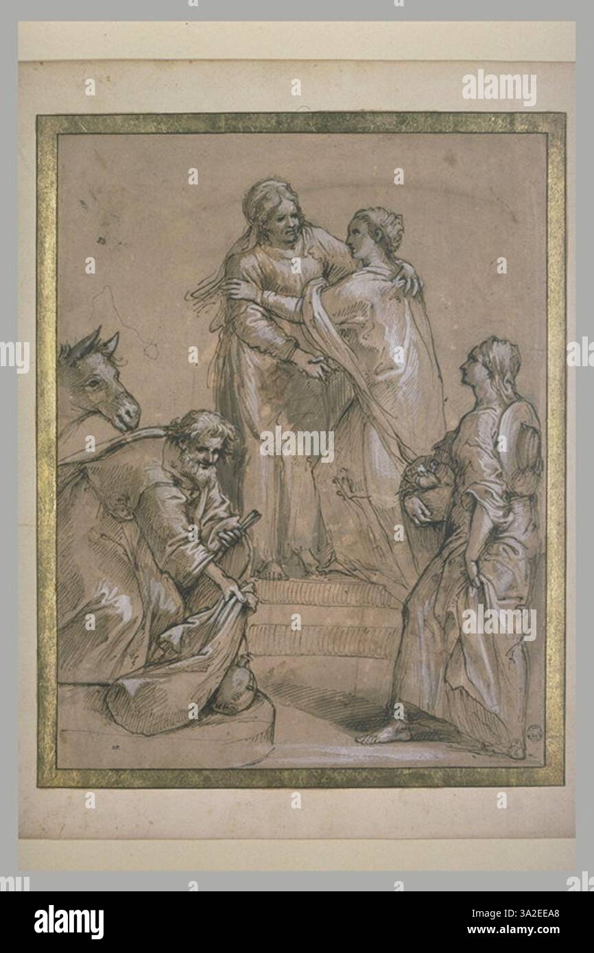 Federico Barocci’s drawing is a copy of the Visitation, showing the ...
