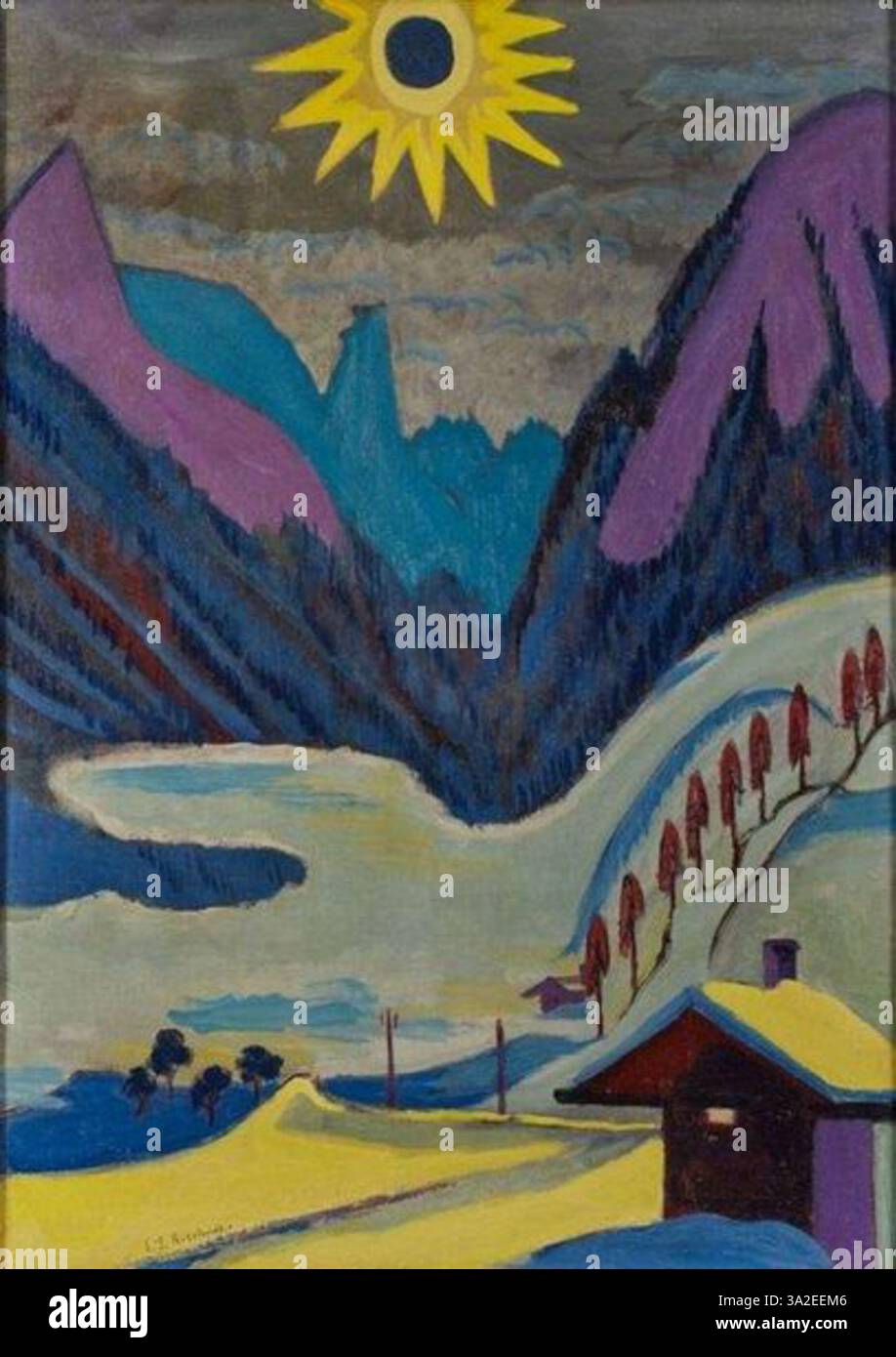 In this painting, Kirchner emphasizes bold, expressive brushstrokes and ...