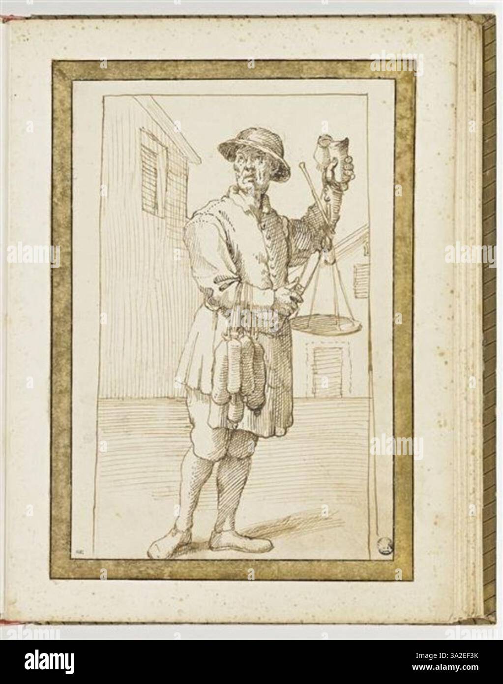 Annibale Carracci’s drawing of a butcher (pizzicarolo) captures the ...