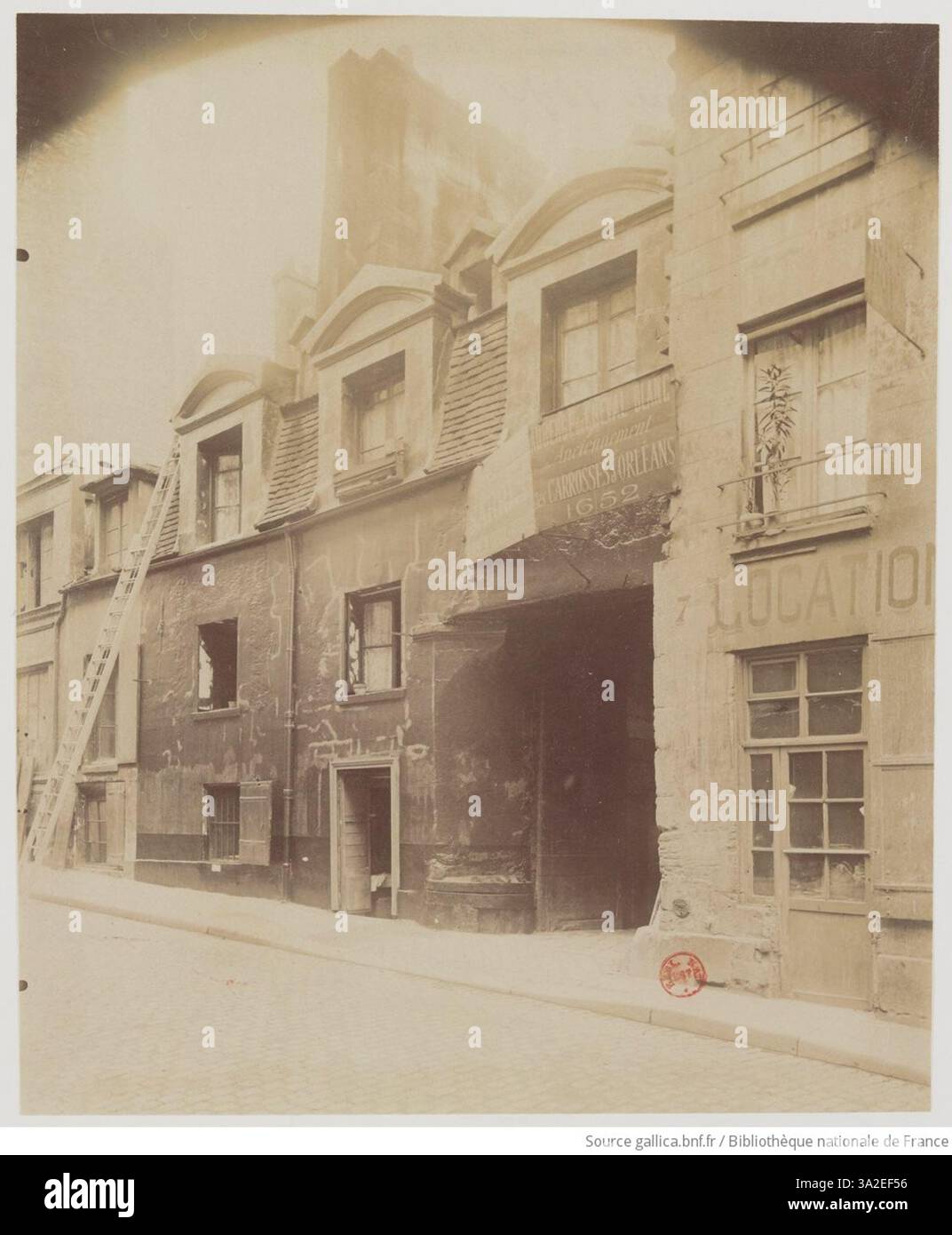 Eugène Atget’s photograph of the 'Auberge du Cheval Blanc' on Rue Mazet ...