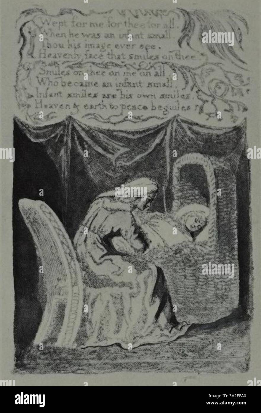 This artwork by William Blake depicts a dramatic vision of spiritual ...