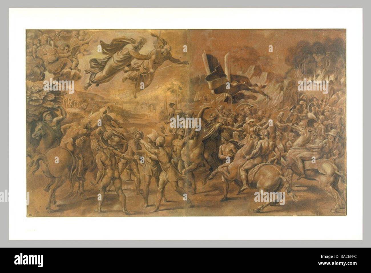 This copy after Raphael shows the apparition of Saints Peter and Paul ...