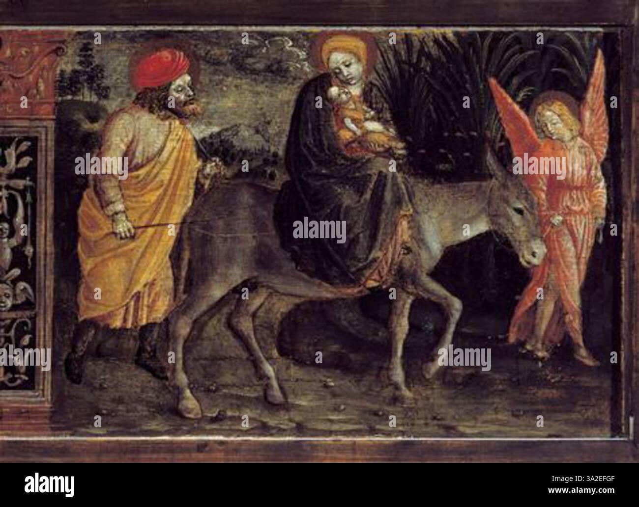 'La Fuite en Égypte' by Vincenzo Foppa illustrates the Holy Family’s ...